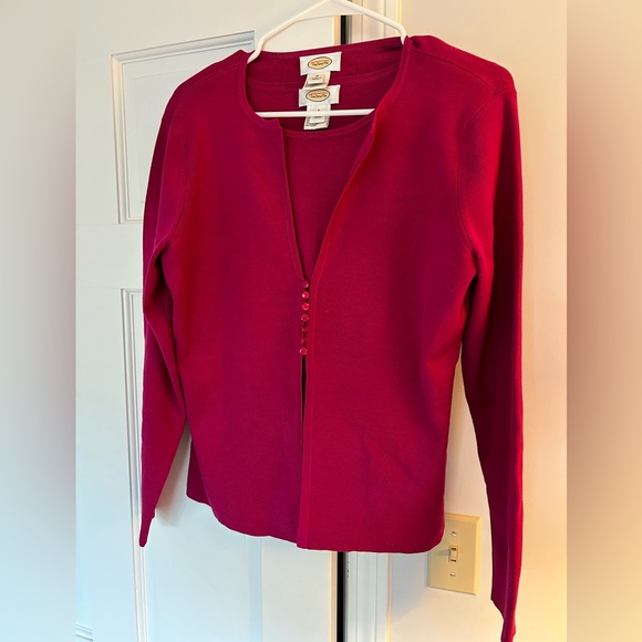 Talbots | Sweaters | Talbots Twin Set Cardigan Silknylonlycra Shell Is ...